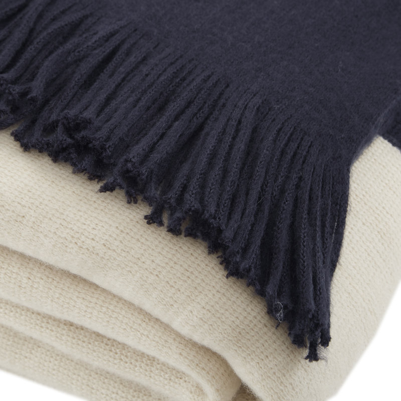 AllModern Linea Color Block Faux Cashmere Throw & Reviews | Wayfair