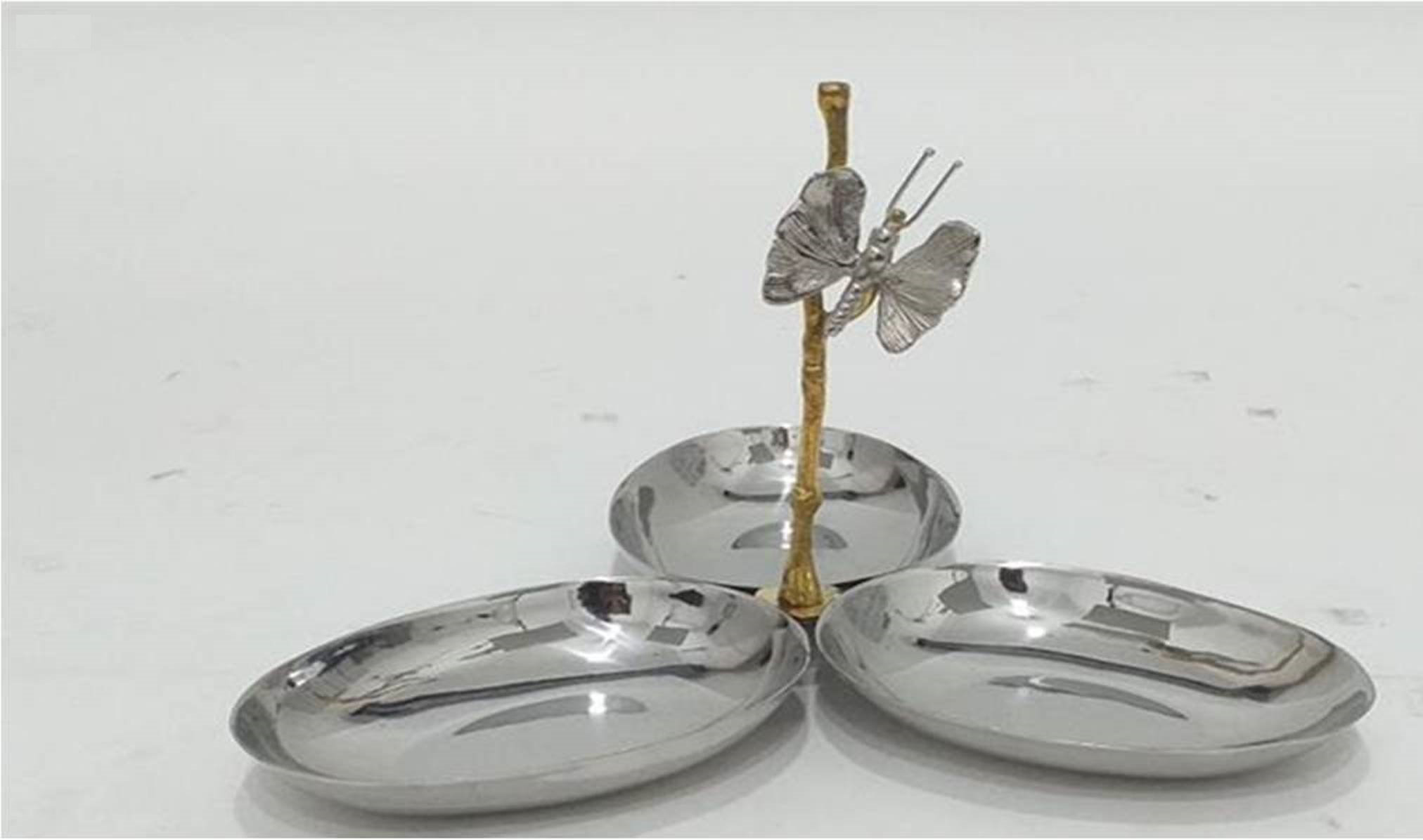 House of Hampton Dragonfly Triple Dish- 6 X 4 3/4" , Handle 8.5" High ...