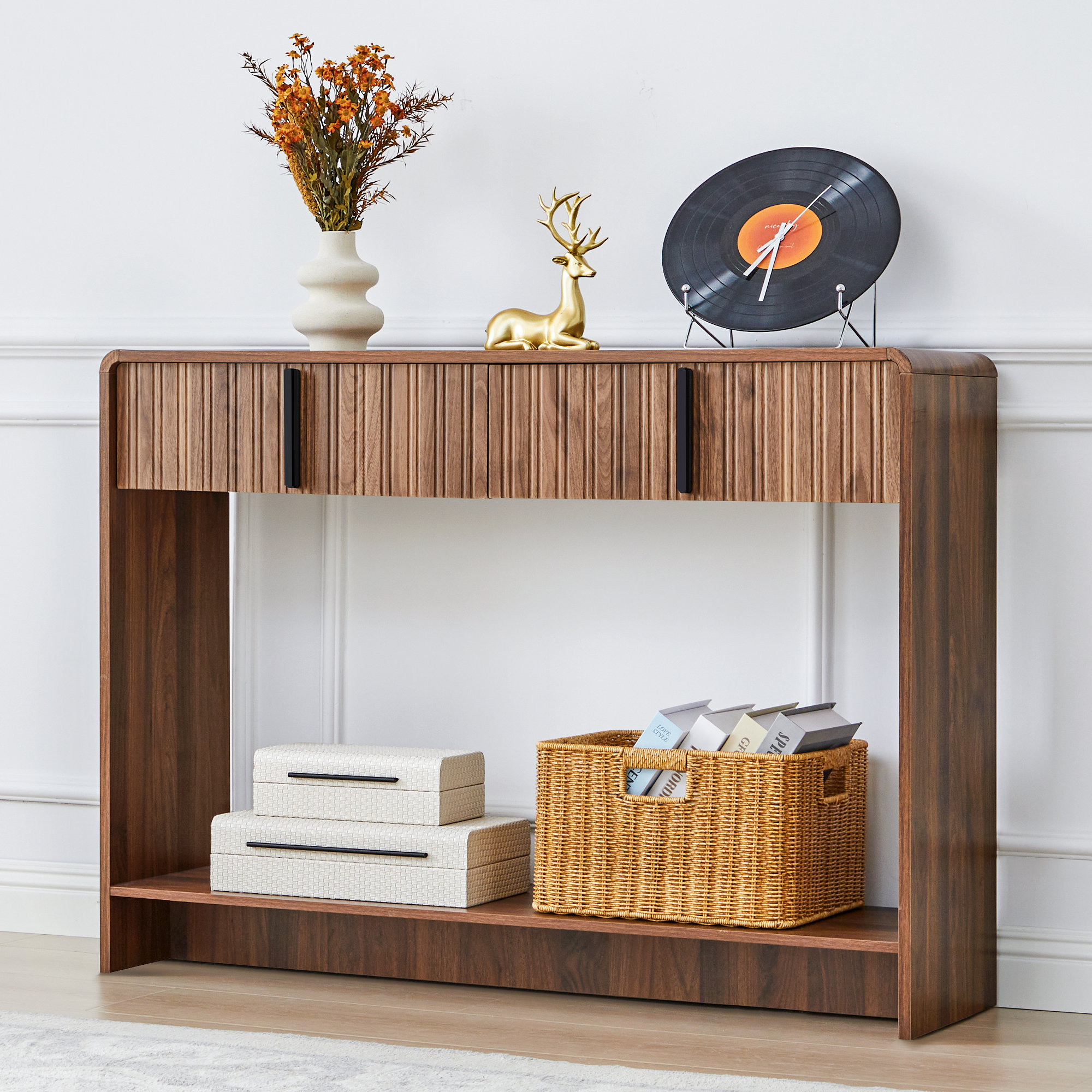 Millwood Pines Fluted Console Table | Wayfair