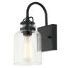 Three Posts Loucks 1 - Light Farmhouse Dimmable Wall Sconce with Clear ...