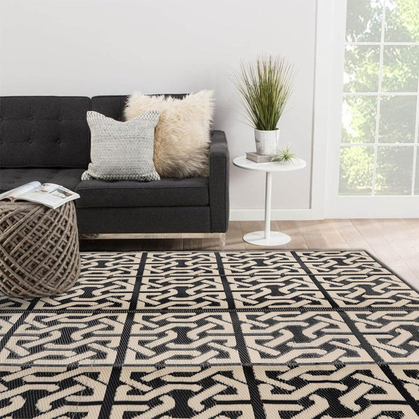 Foundry Select Torkil Geometric Outdoor Rug | Wayfair