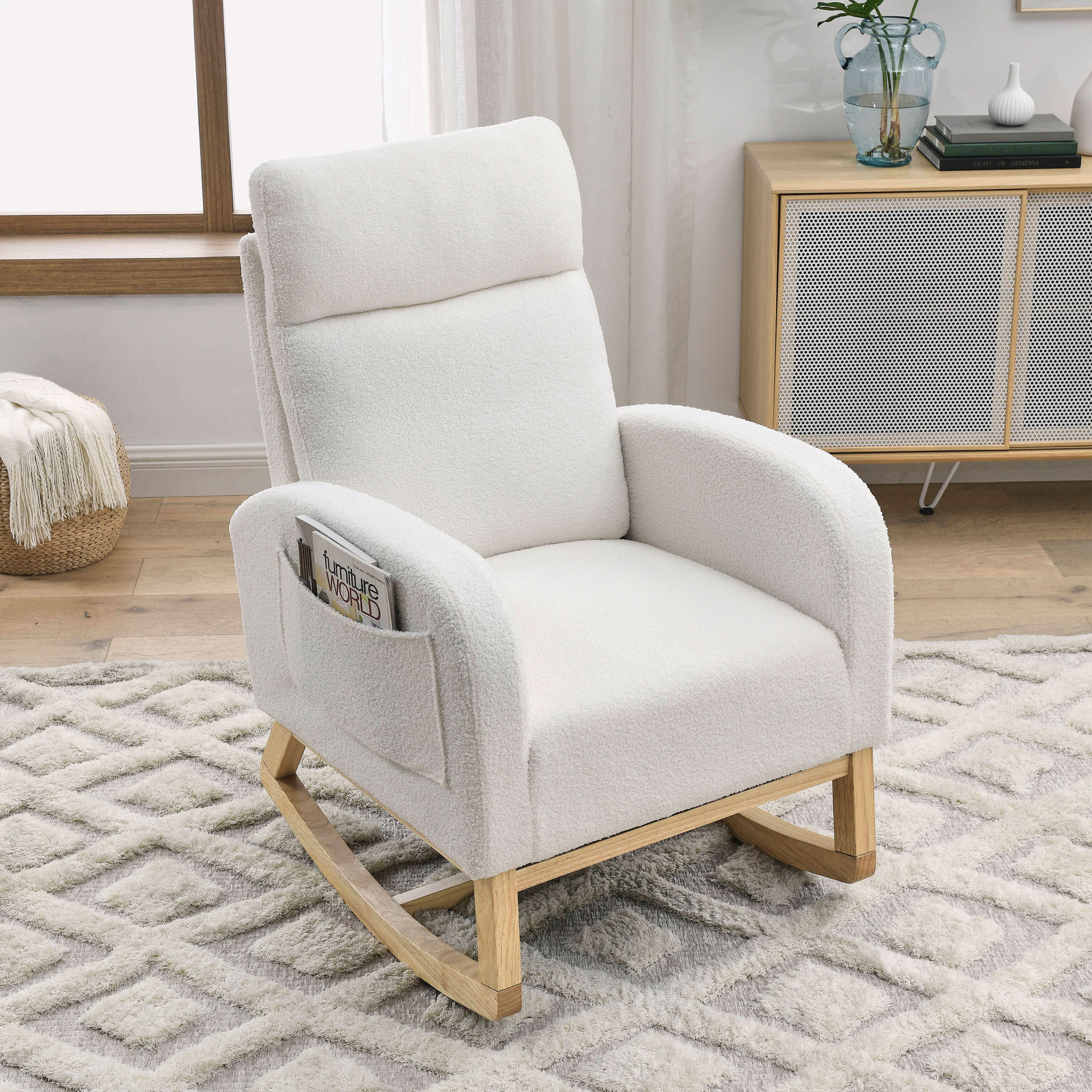 Isabelle & Max™ Rocking Chair, Modern Glider Chair, Recliner Armchair ...