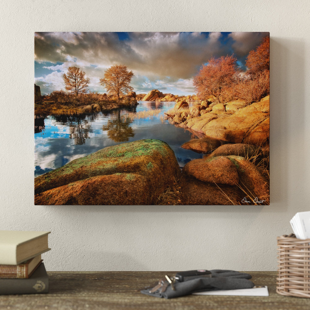 Millwood Pines Rocky Lake I by David Drost - Photograph Print on Canvas ...