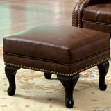 Cocktail Faux Leather Ottomans & Poufs You'll Love | Wayfair