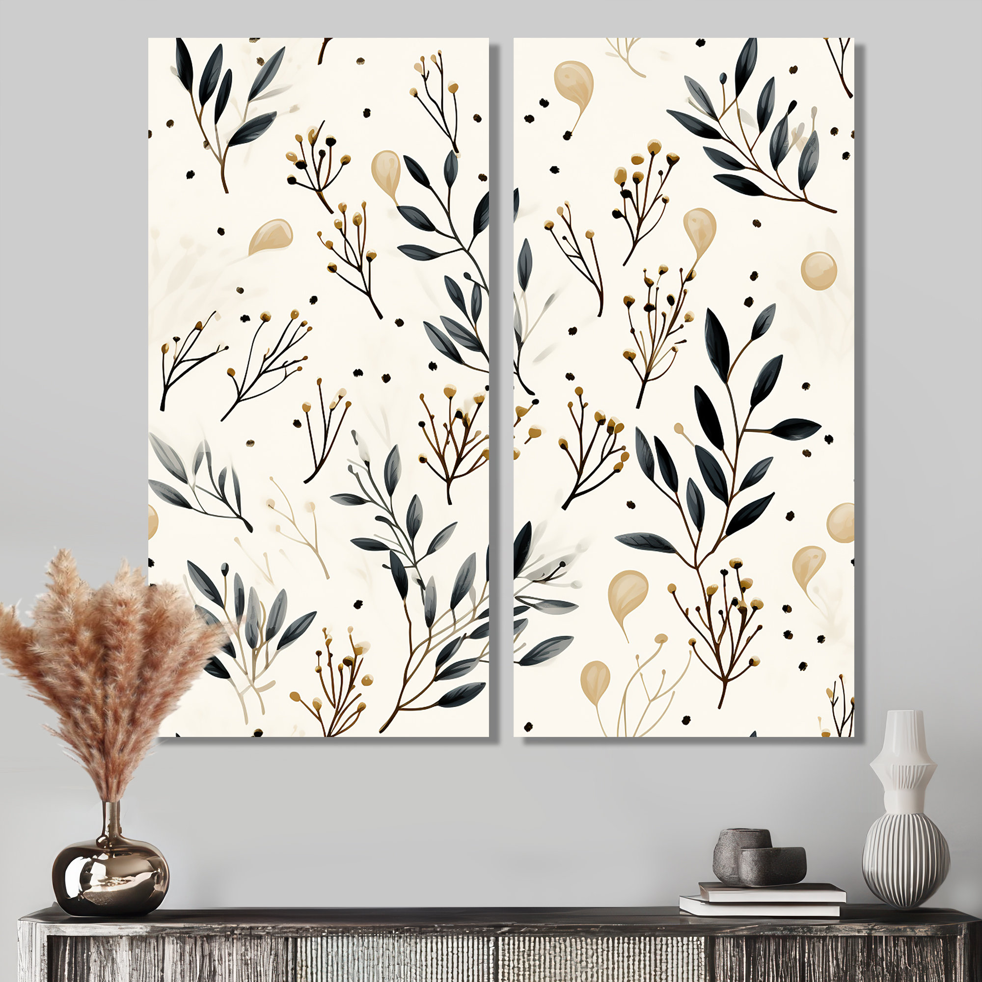 Winston Porter Minimalist Nature - Plants Oversized Art Prints On ...