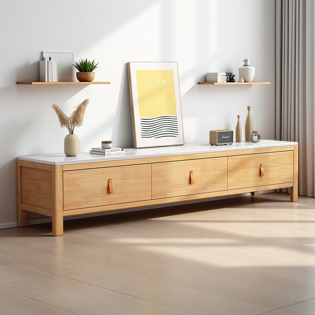 Hokku Designs Meuble télé moderne et simple en pierre frittée - Wayfair ...