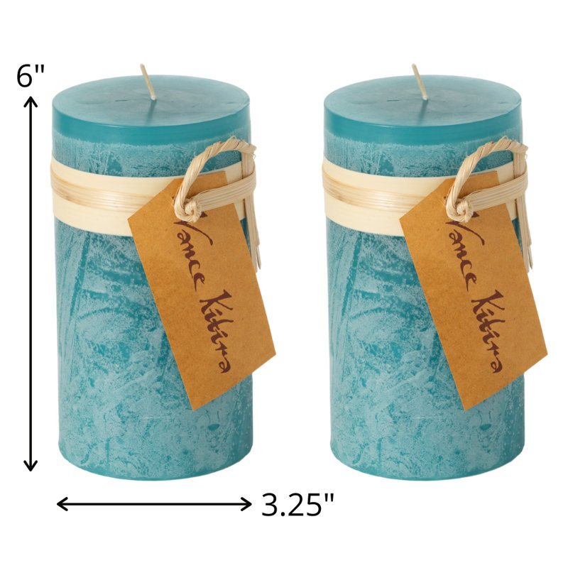 Clover Lane Vance Kitira Unscented Pillar Candle & Reviews | Wayfair