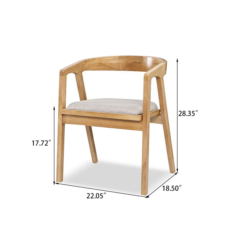 Corrigan Studio® 4 - Person Burlywood Rectangular Solid Wood Dining ...