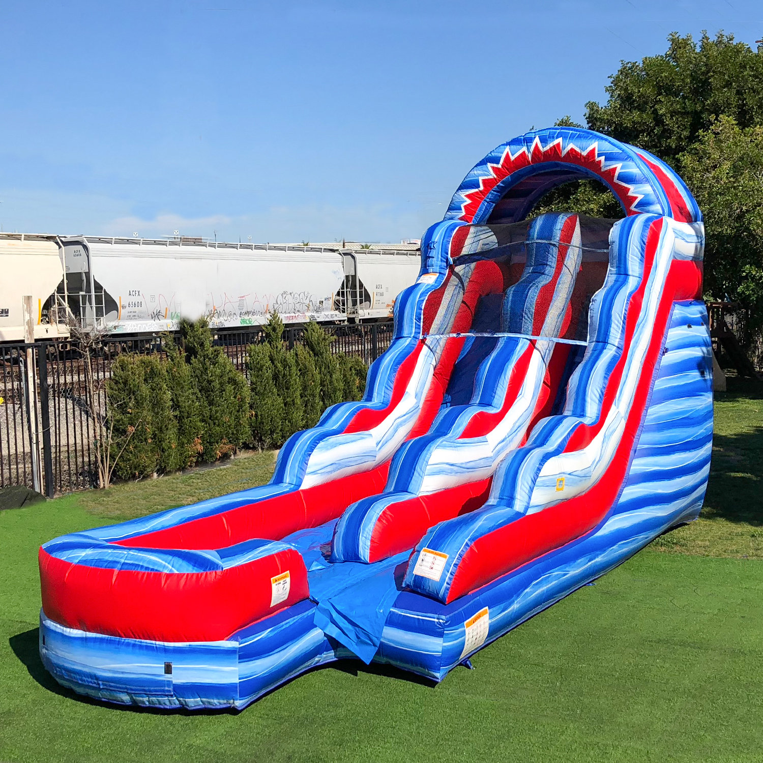 JumpOrange 10" x 27" Flash Mega Water Inflatable Slide & Reviews ...