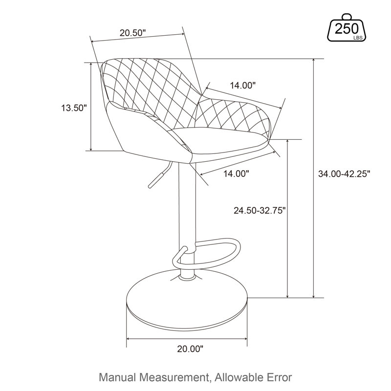 Wade Logan® Azarie Swivel Adjustable Height Stool | Wayfair