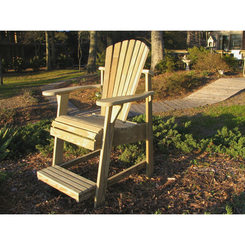 Weathercraft® Adirondack Balcony/Pub Chair with Attached Footrest ...