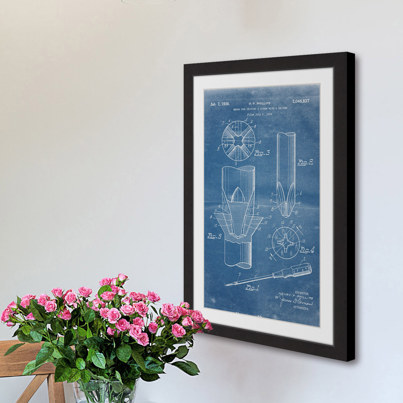 Marmont Hill 'Screwdriver 1936 Blueprint' by Steve King Framed Painting ...