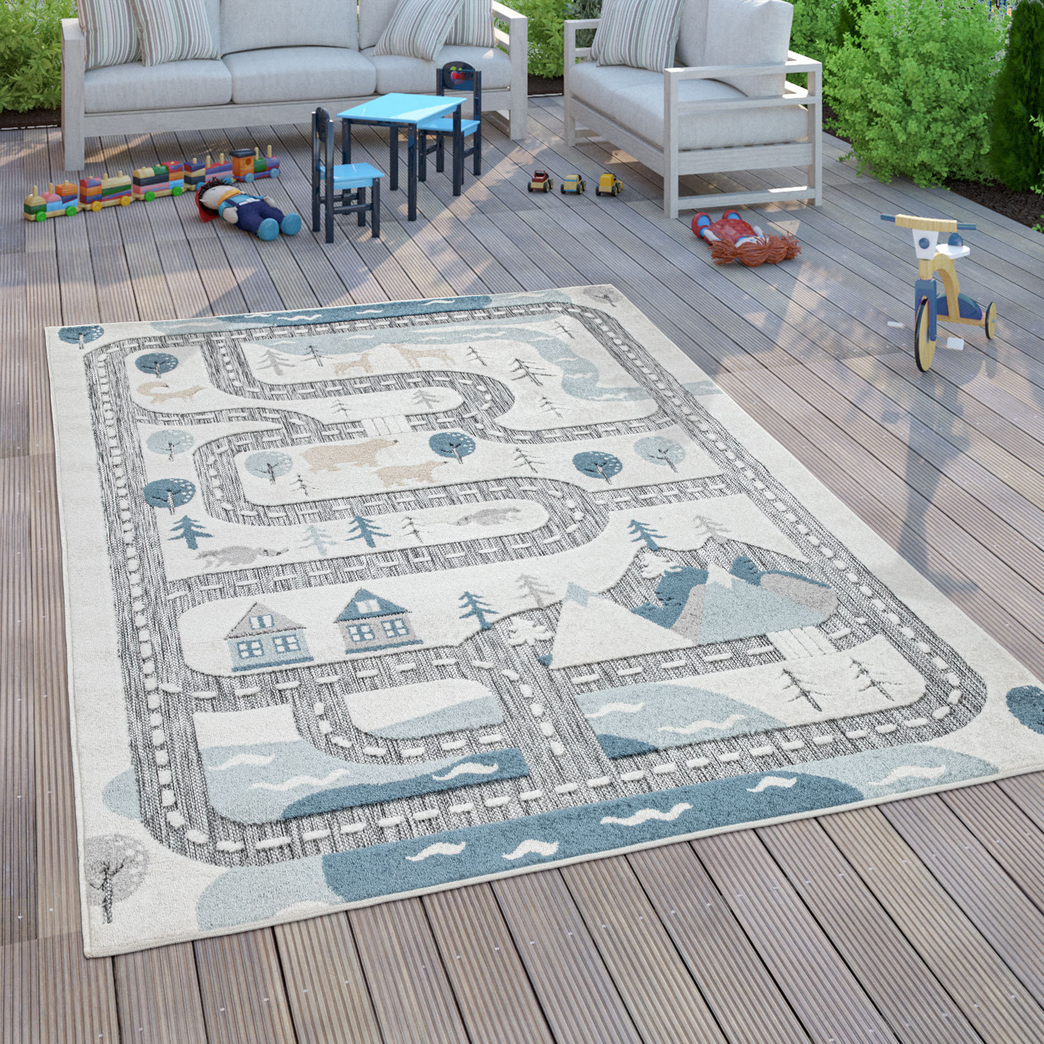 Viv + Rae™ Keesler Road Traffic Kids Rug With Forest Animals And Sea ...