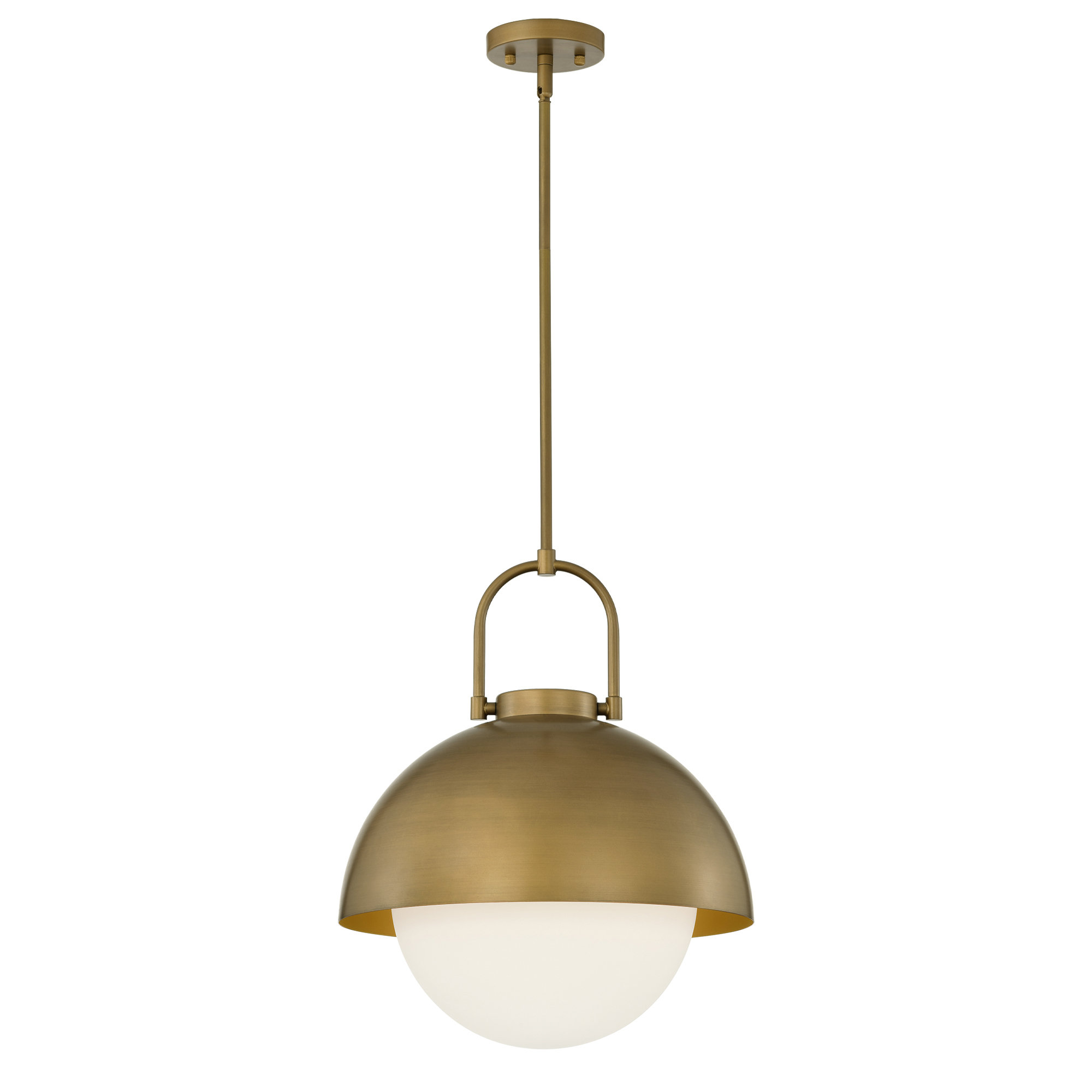 Mercer41 1-light Matte Black And Gold Metal Modern Pendant Light ...
