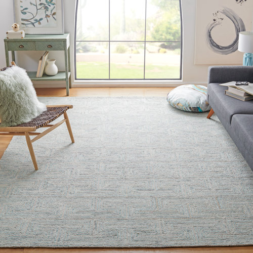 Geometric Teal Area Rugs You'll Love | Wayfair