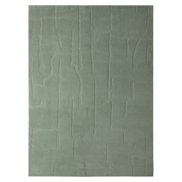 Wrought Studio EVERYDAY Rae Everwash® Machine Washable Area Rug Sage ...