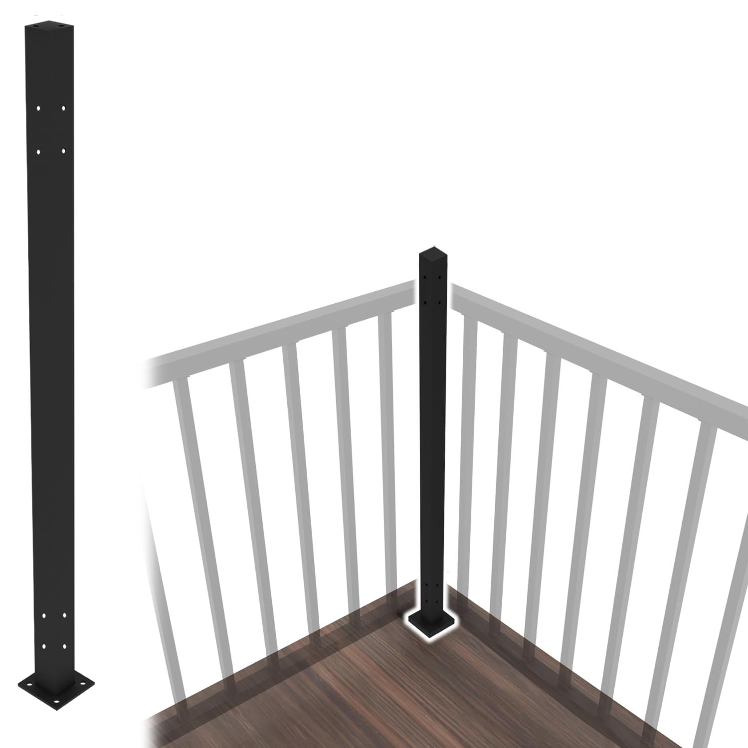 CR Home 42" H Baluster Guard Rail Corner Post | Wayfair