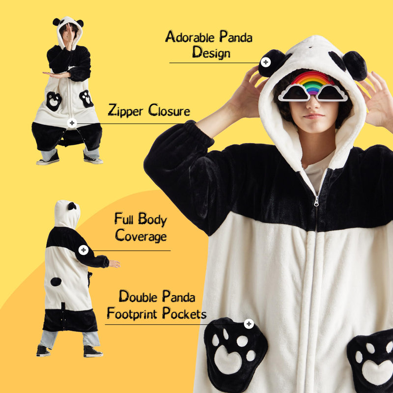 Bedsure Shark/Turkey/Panda Blanket Hoodie | Wayfair