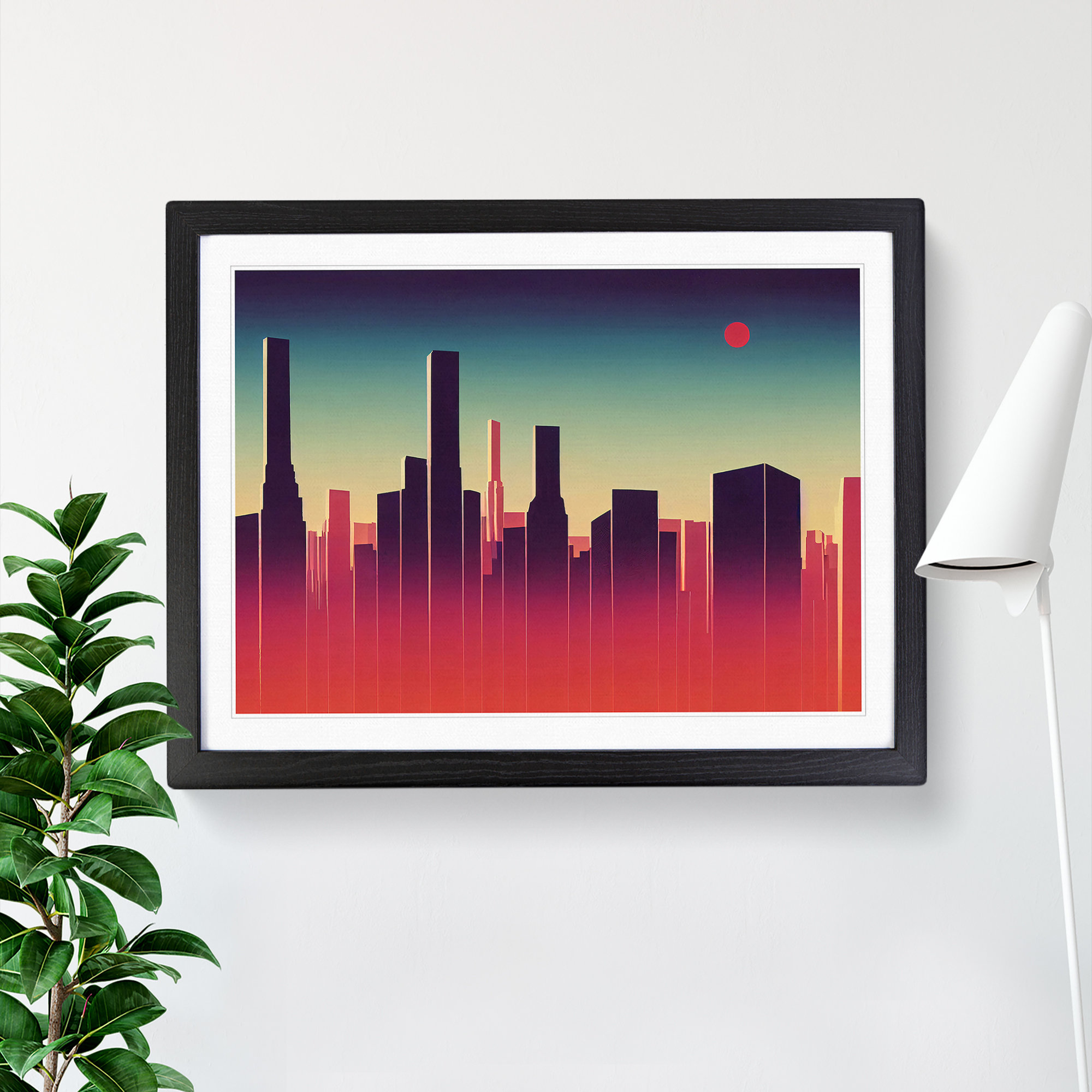 17 Stories Fancy City Skyline Architecture - Picture Frame Graphic Art ...