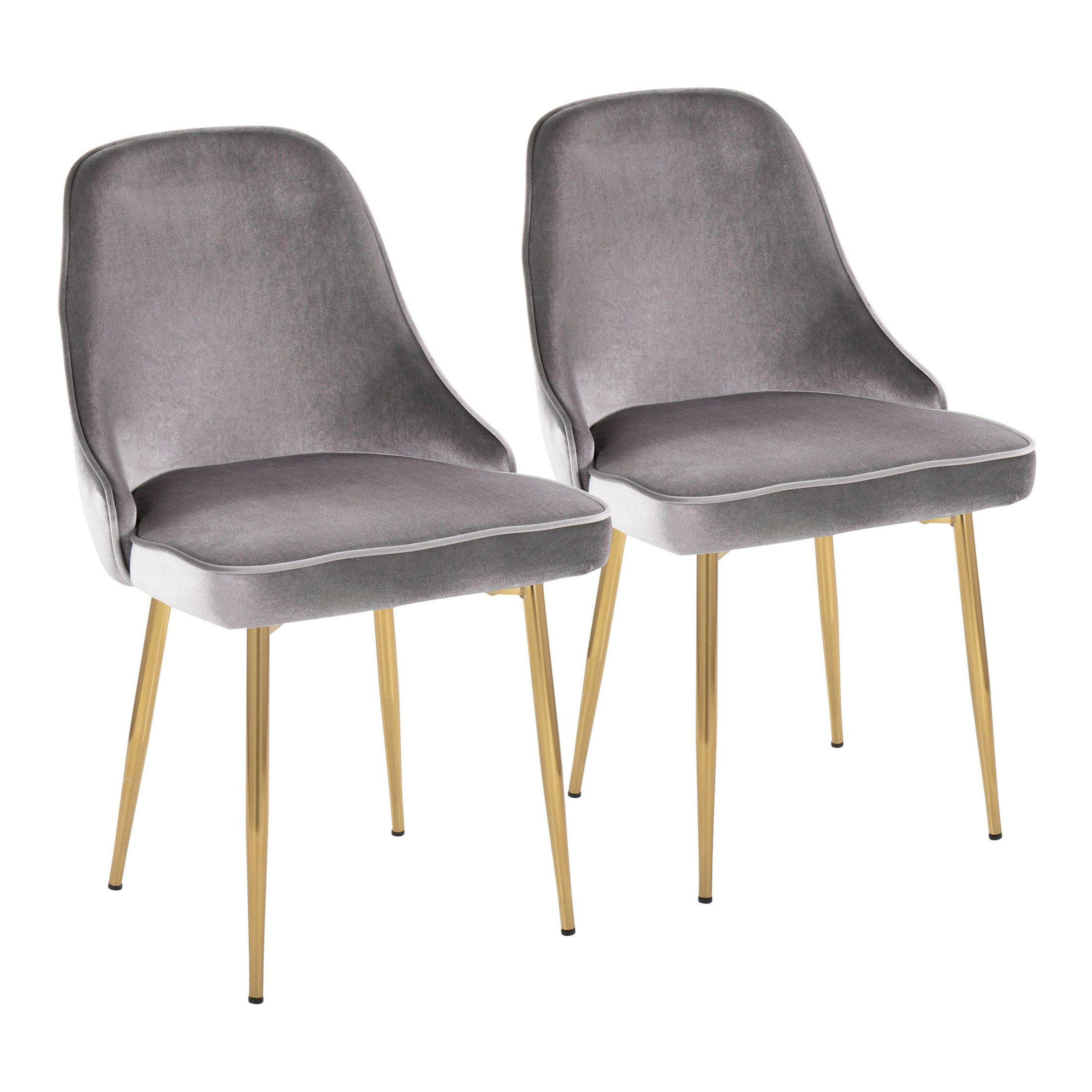 Everly Quinn Marcel Contemporary Dining Chair With Gold Frame And ...