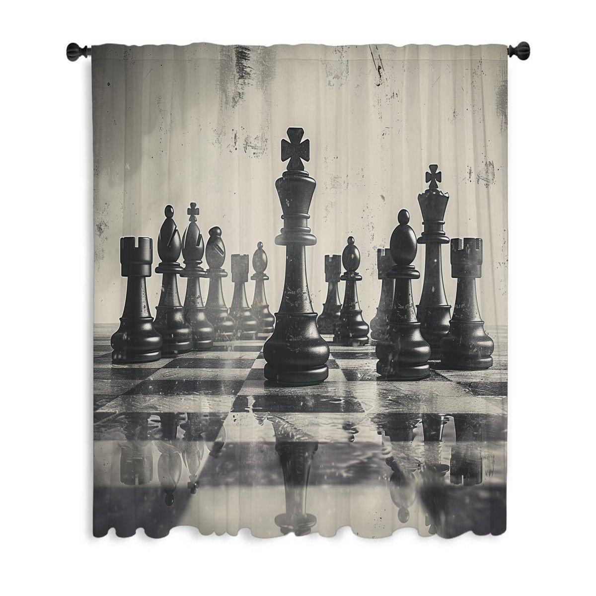 Loon Peak Chess Window Curtains, Game Blockout & Sheer Curtains - 1 ...
