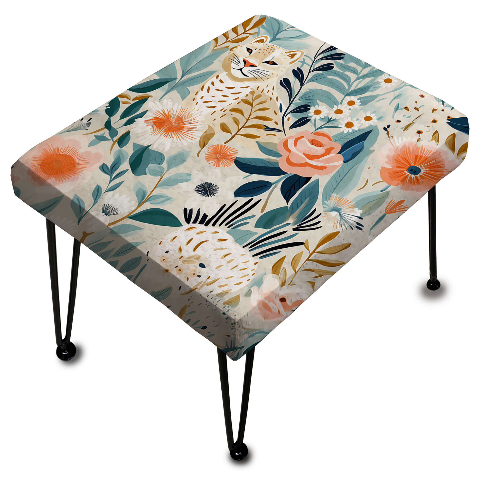 Design Art Modern Botanical Soft Colour Scenery - Floral Rectangle ...