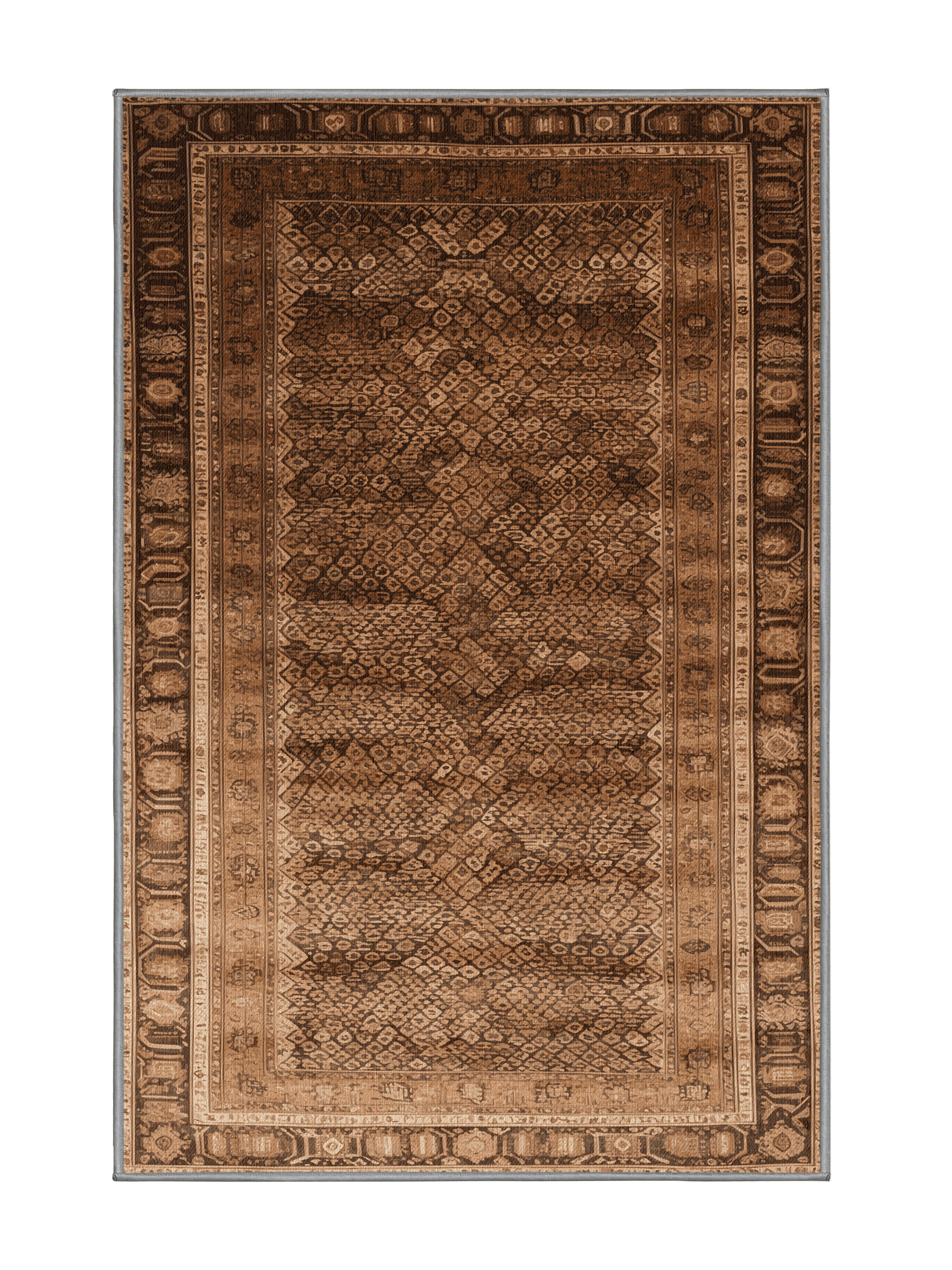 Wildon Home® Machine Washable Persian Brown Area Rug | Wayfair