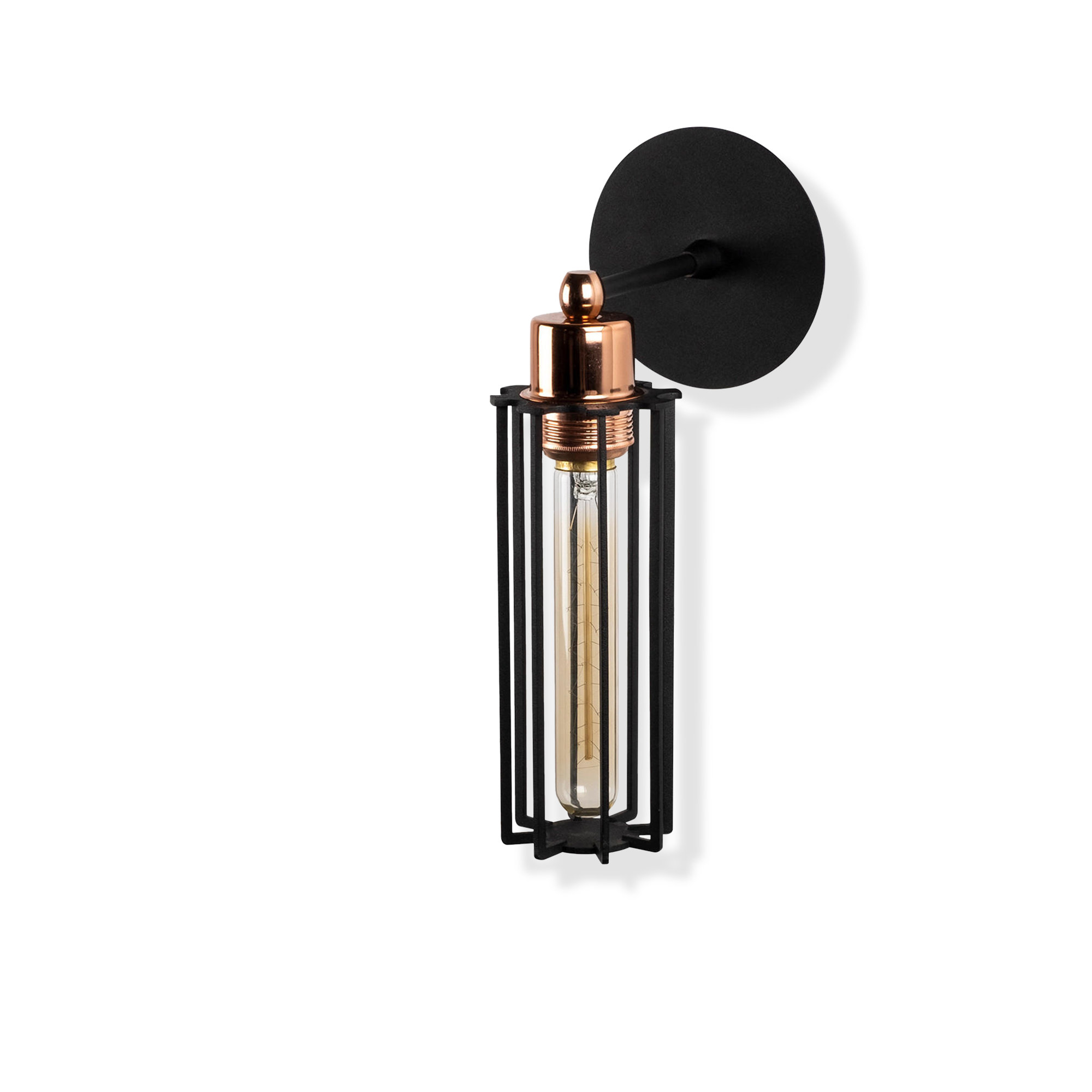 House of Hampton Adjustable Metal Body Cylinder Armed Wall Sconce ...