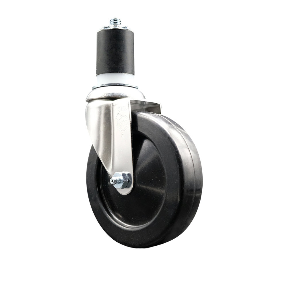 Service Caster 316SS Soft Rubber Wheel Swivel Expanding Stem Caster SCC ... Service Caster 316SS Soft Rubber Wheel Swivel Expanding Stem Caster SCC ...