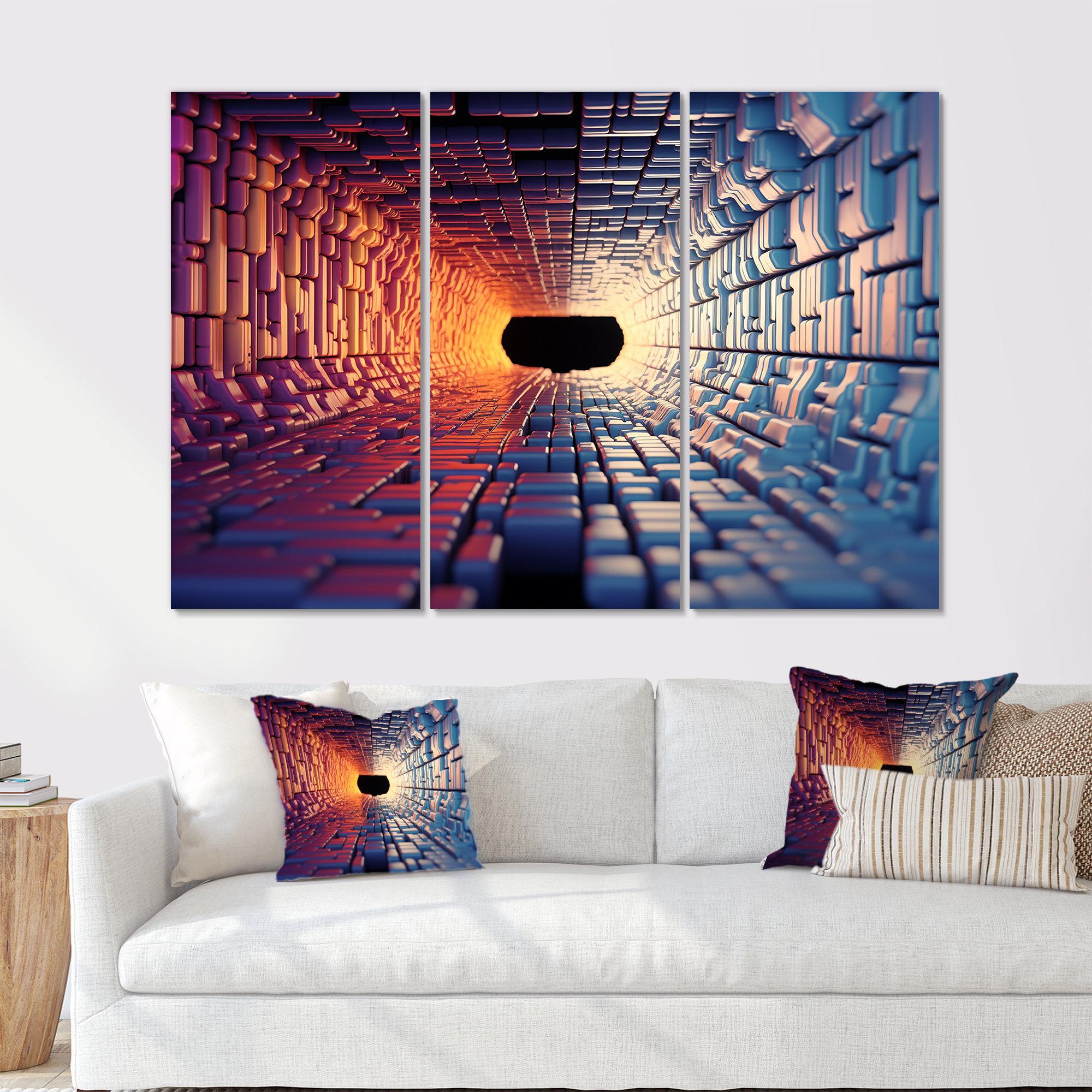 Design Art Linear Cubist Perspective Tunnel Abstract - City Geometric ...