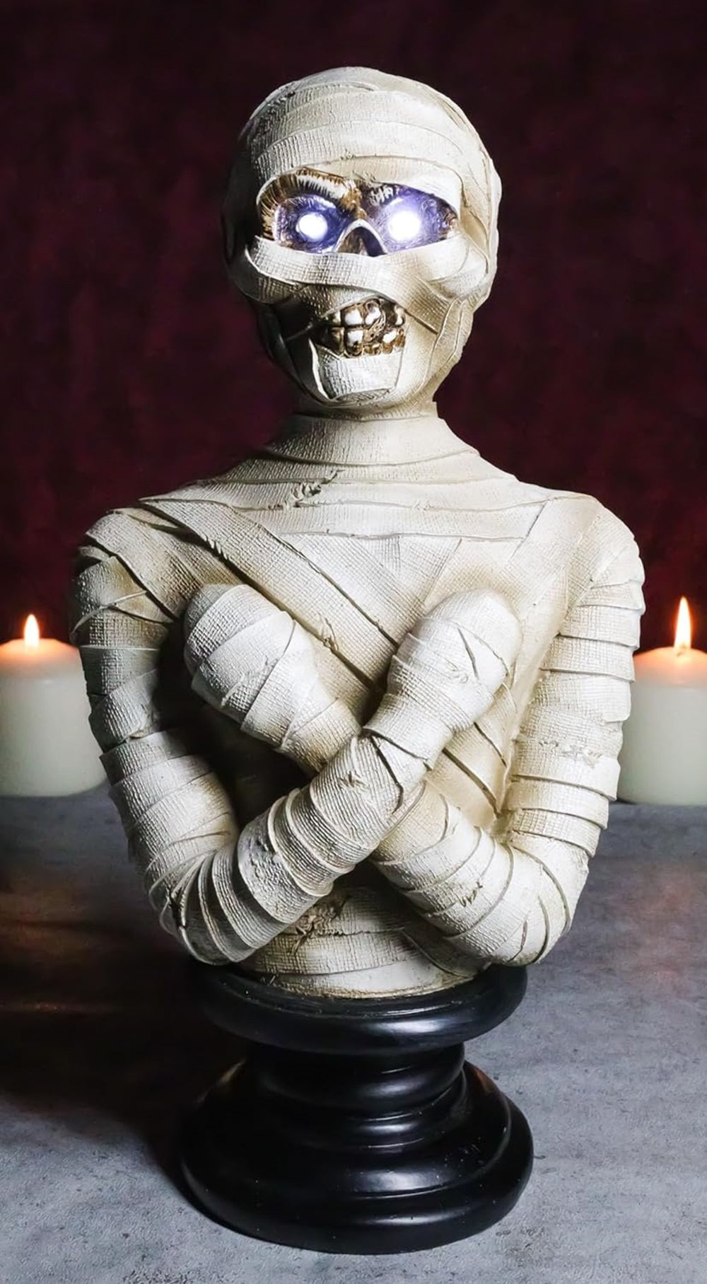 Trinx Egyptian King Tut Corpse Mummy Sarcophagus Bust Figurine With LED ...
