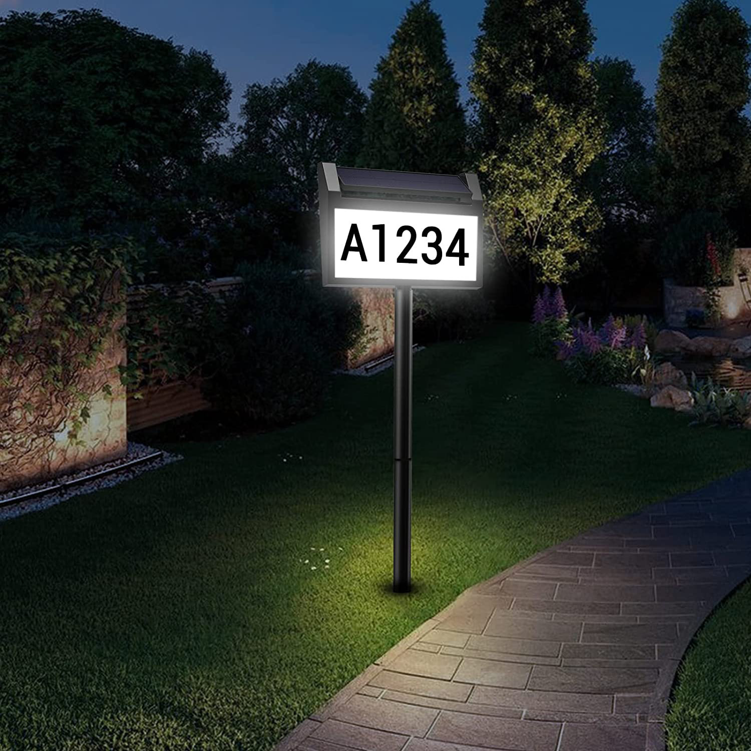 CELLPAK Solar LED Address Sign Light House Number Stake Light - Wayfair ...