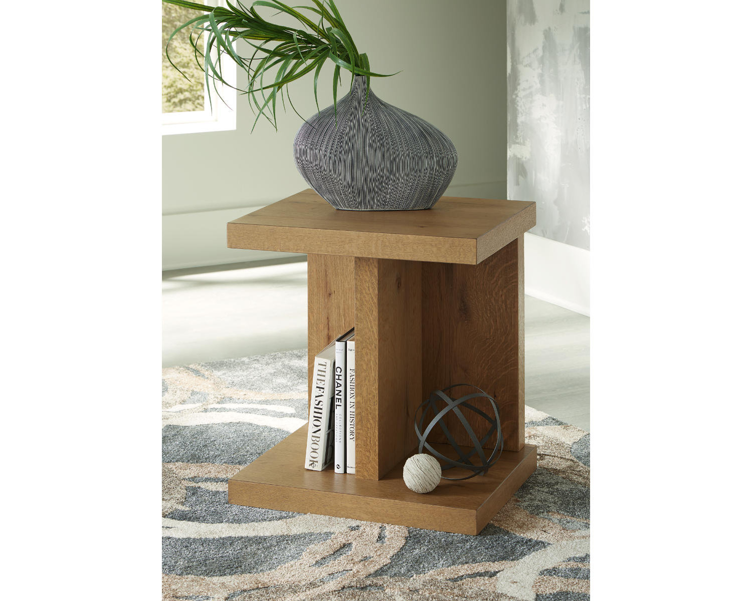 Red Barrel Studio® Kailib 24'' tall Floor Shelf End Table and Built-In ...