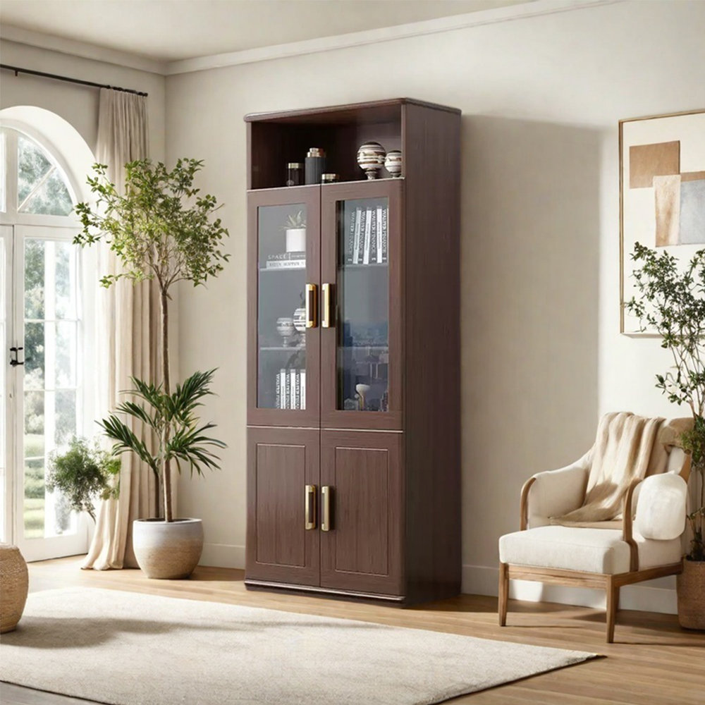 Parttlion New Chinese style solid wood bookcase | Wayfair