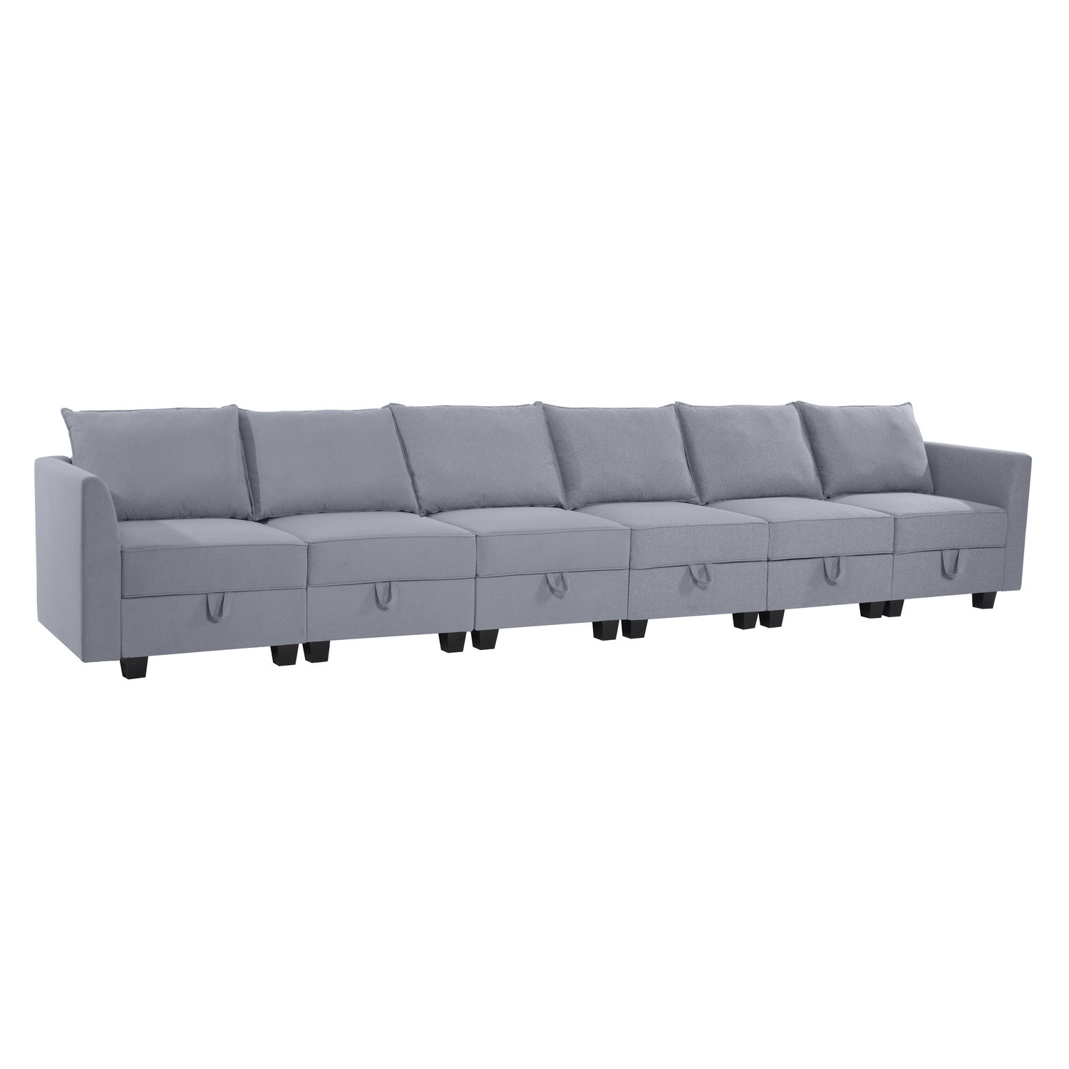 Ebern Designs Nacoma 6 Piece Modular Sectional Convertible Sectional ...