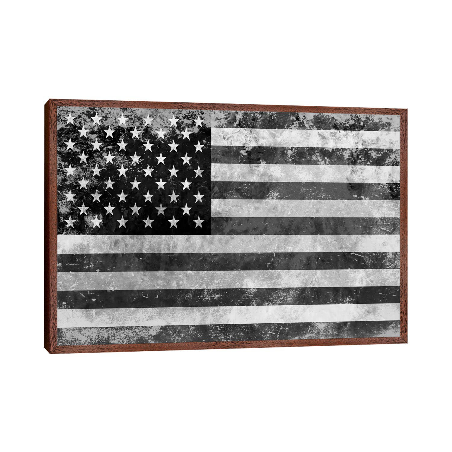 Williston Forge USA "Melting Film" Flag in Black & White II | Wayfair.co.uk