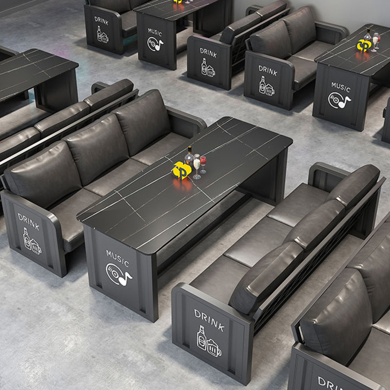 Industrial Style Sofa Industrial style bar table chair booth ...