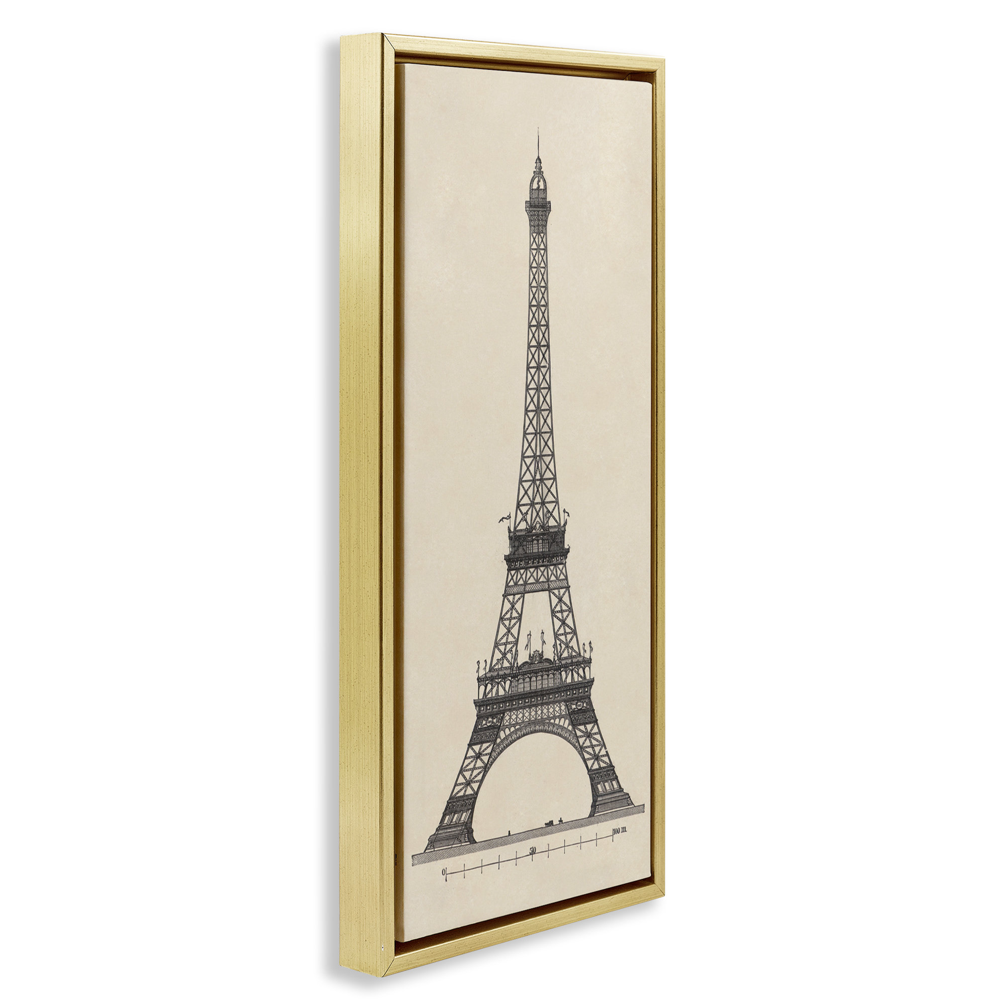 Mercer41 Parisian Tower Illustration Floating Frame, design by Phillipa ...