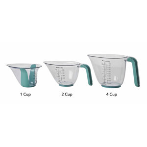 KitchenAid® Gourmet 3 Pieces Measuring Jugs, Aqua Sky & Reviews | Wayfair