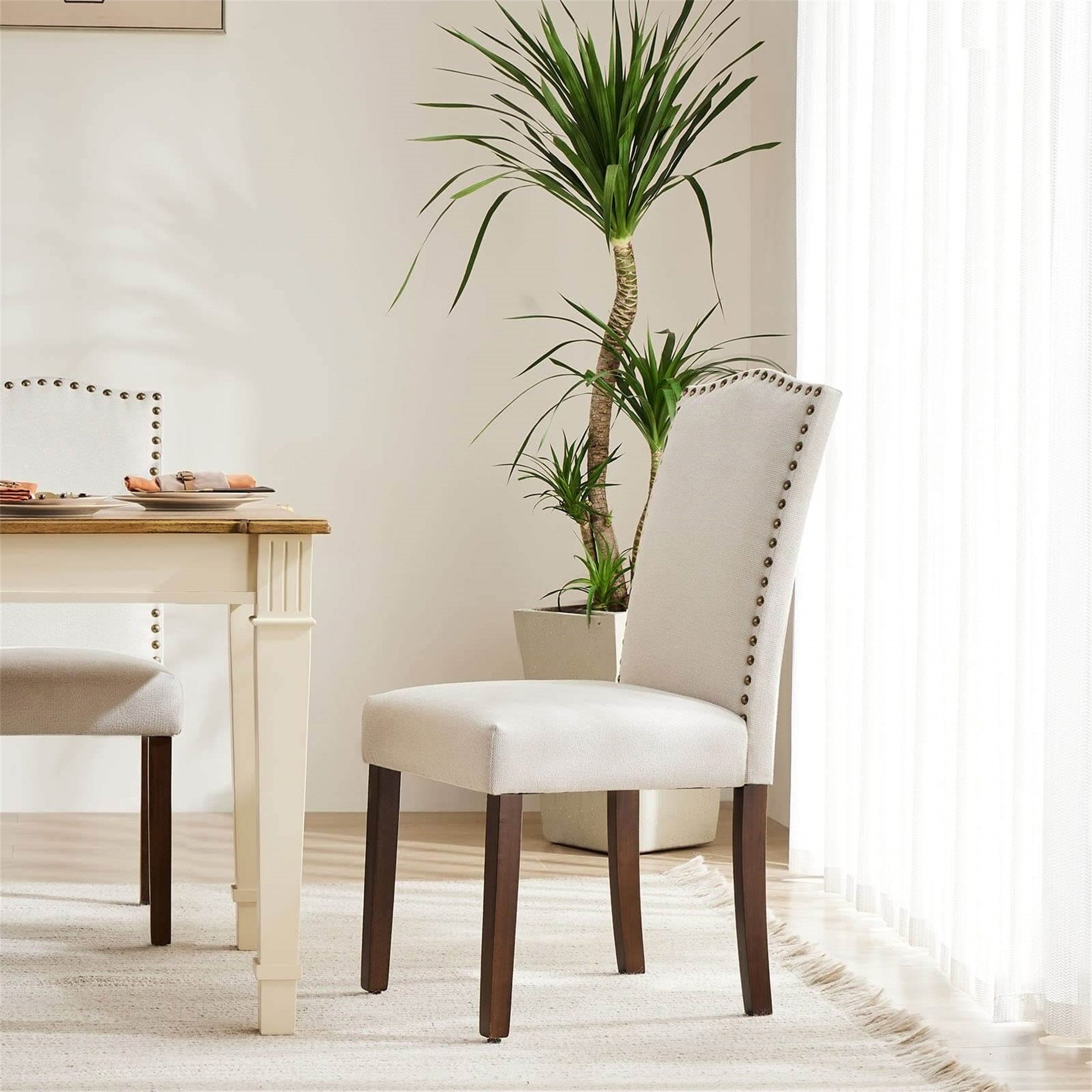 Alcott Hill® Modern Armless Dining Chairs With Upholstered Fabric | Wayfair