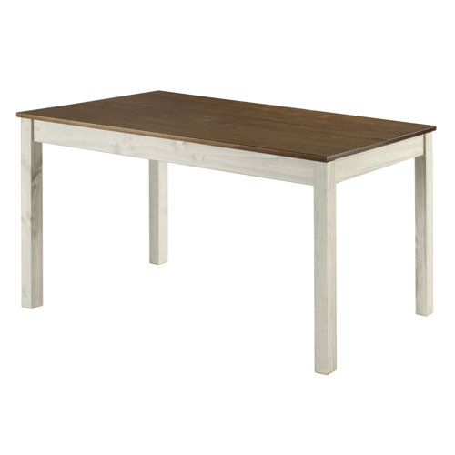 Red Barrel Studio® Wood Dining Table White Distressed | Red Barrel ...