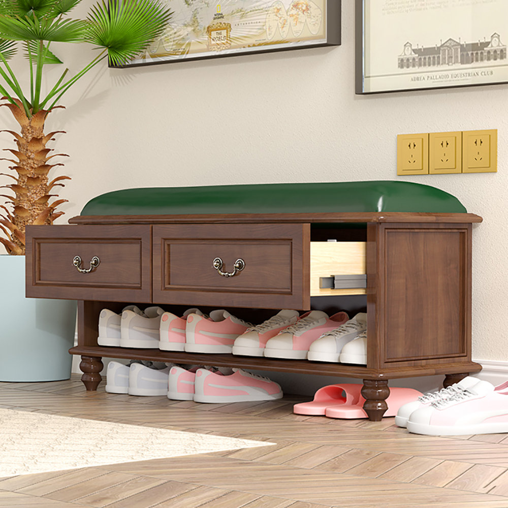 Liu's ink furniture 39.4in Retro style Shoe Change Stool | Wayfair