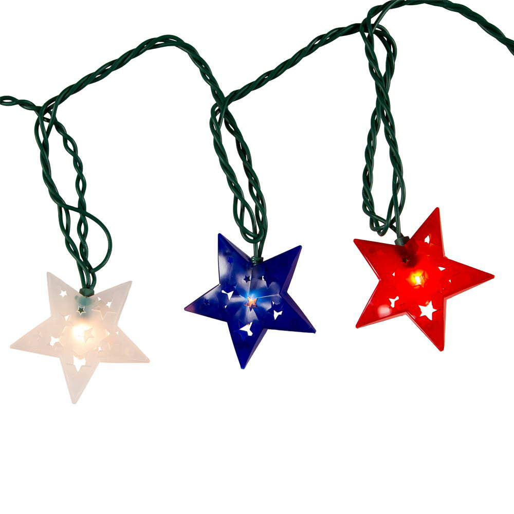 Kurt Adler Patriotic Star 10 Light String Lights | Wayfair