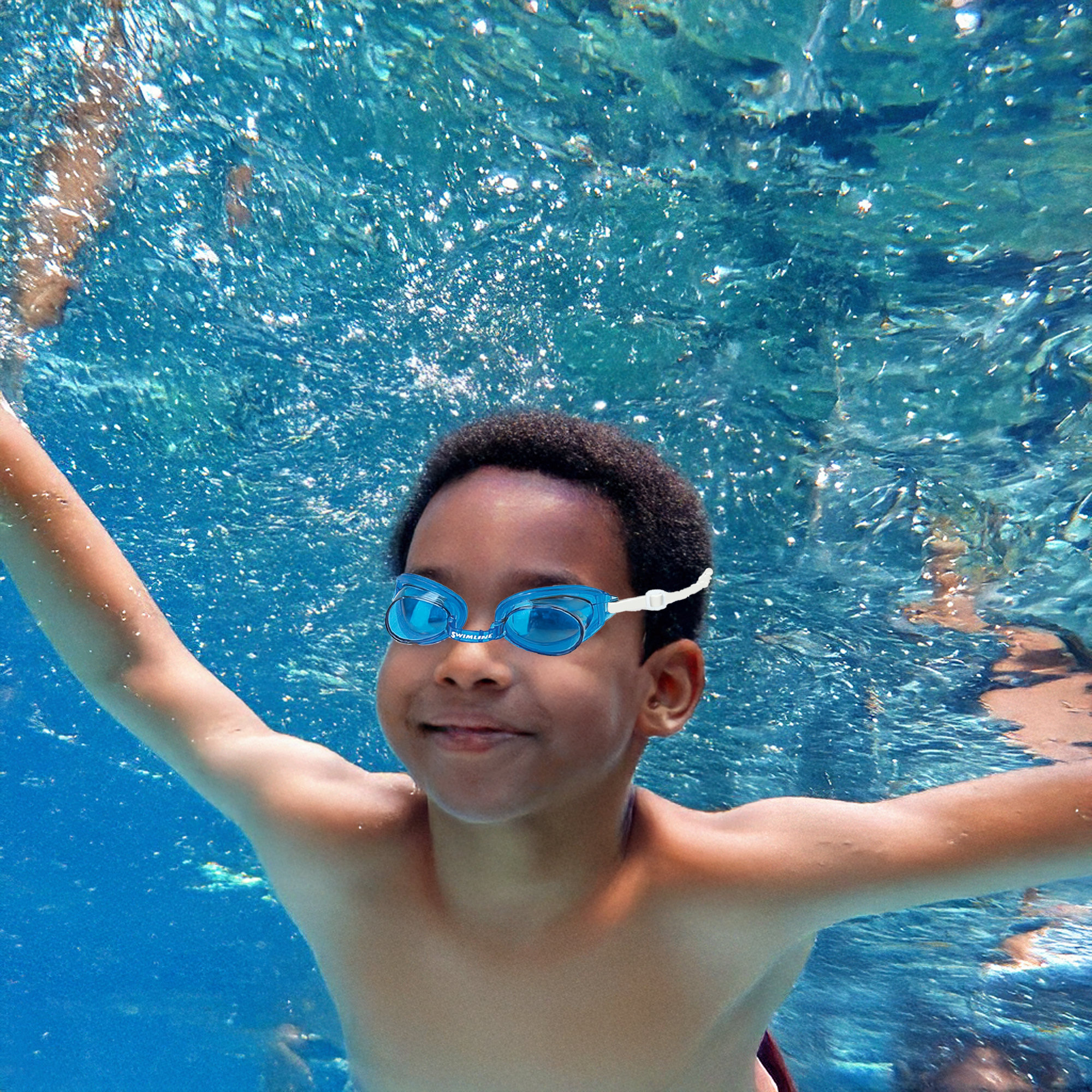Pool Central 6" Blue Recreational Buccaneer Goggles Swimming Pool ...