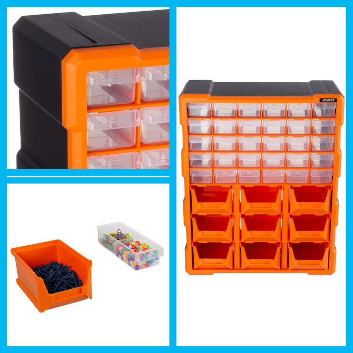 Stalwart Storage Drawers - Screw Organizer, Craft Cabinet -Garage ...