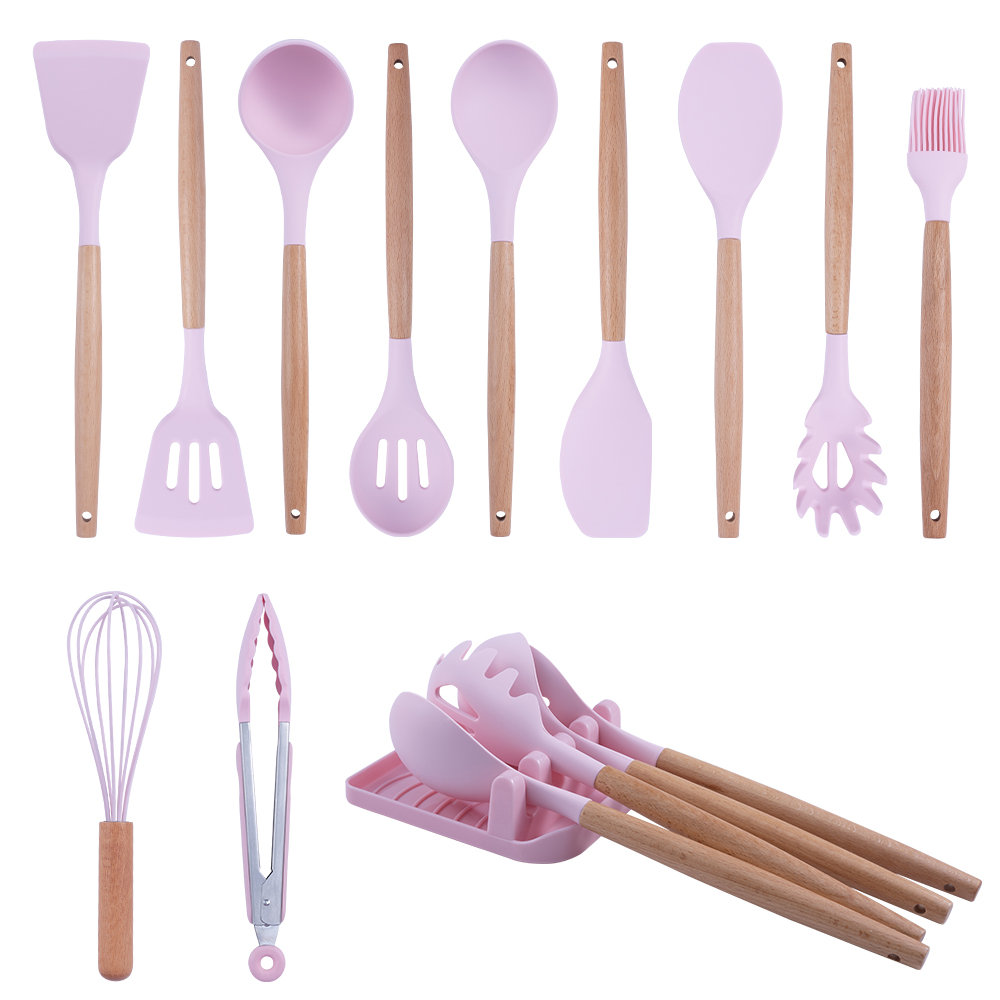 Fortune Candy 12-piece Silicone Kitchen Utensils Set With Handles ...