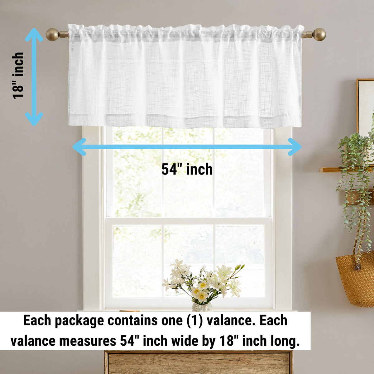 Gracie Oaks Galiena Faux Linen Textured Semi Sheer Rod Pocket Curtain ...
