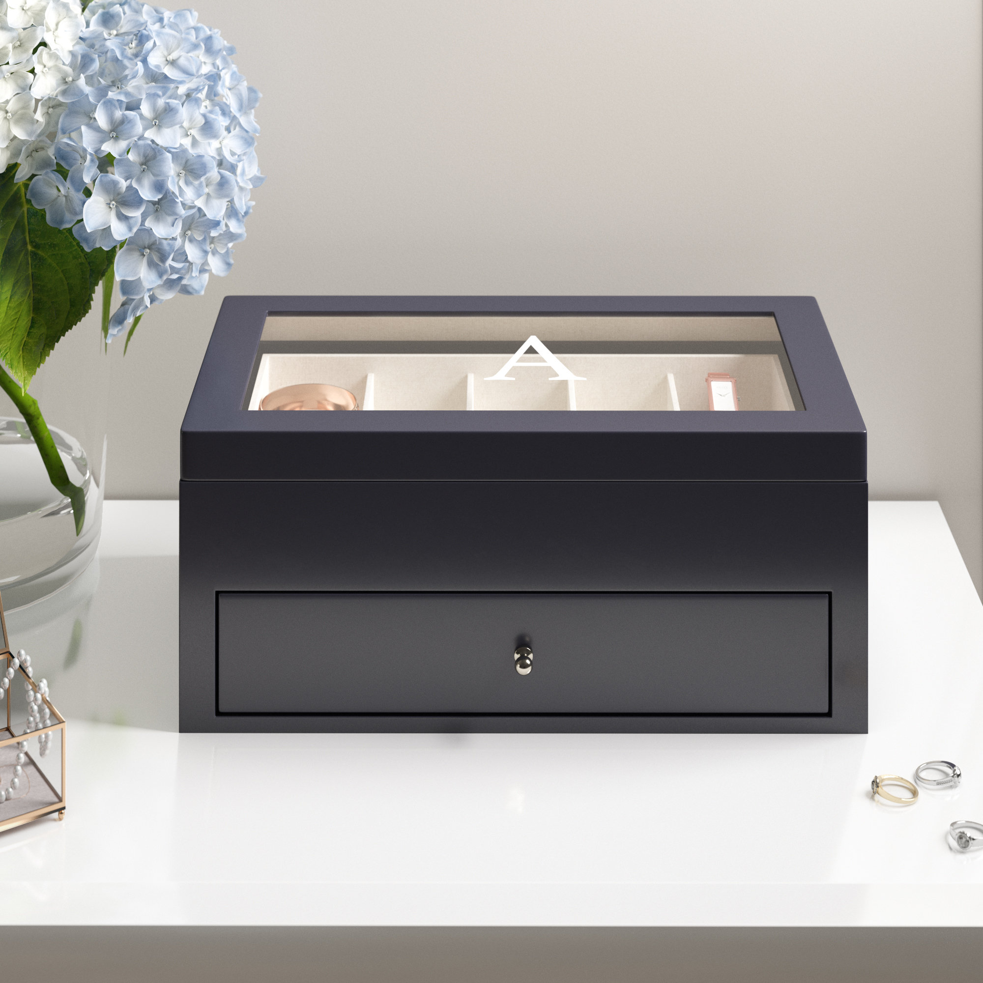 Charlton Home® Brahear Wood Watch Box + Drawers & Reviews | Wayfair