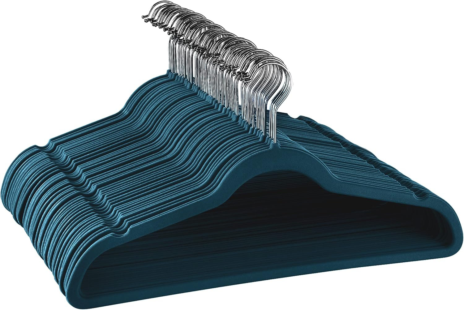 Rebrilliant Elama Home 50 Piece Flocked Velvet Clothes Hangers With ...