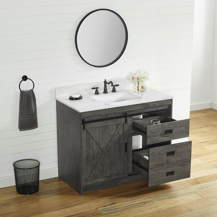 Sand & Stable Jillian 42'' Free-standing Single Bathroom Vanity with ...